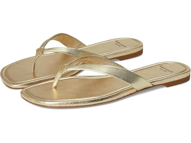 (取寄) ケイトスペード レディース スペード フラワー フリップ フロップ サンダル Kate Spade New York women Spade Flower Flip Flop Sandal Pale Gold