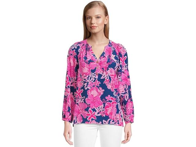 (取寄) リリー ピュリッツァー レディース エルザ トップ Lilly Pulitzer women Elsa Top Starlight Navy One And A Floral