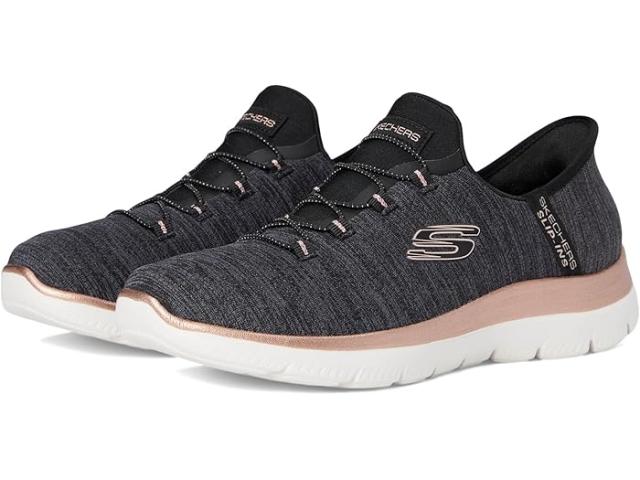 (取寄) スケッチャーズ レディース サミッツ ハンズ フリー スリップ-インス SKECHERS women Summits Hands Free Slip-INS Black Rose Gold