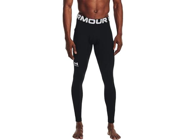 (取寄) アンダーアーマー メンズ コールドギア アーマー レギンス Under Armour men ColdGear Armour Leggings Black/White
