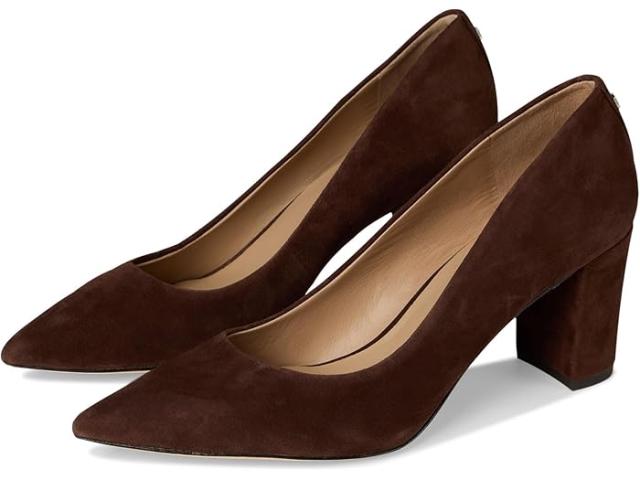 (取寄) ローレン ラルフローレン レディース ラネット スエード パンプス Lauren Ralph Lauren women Lanette Suede Block-Heel Pumps Dark Hickory