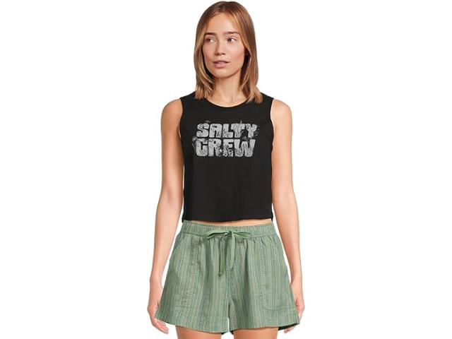 (取寄) ソルティ クルー レディース シー ライフ クロップド タンク Salty Crew women Sea Life Cropped Tank Black