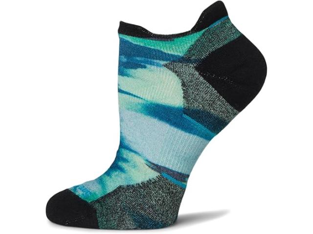 (取寄) スマートウール レディース ラン ターゲッティド クッション ブラッシュ プリント ロウ アンクル ソックス Smartwool women Run Targeted Cushion Brushed Print Low Ankle Socks Frosty Green
