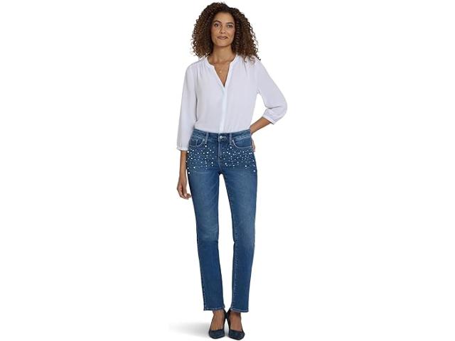 (取寄) エヌワイディージェイ レディース ピティート マリリン ストレート ジーンズ イン レイク NYDJ women Petite Marilyn Straight Jeans in Lake Notre-Dame Lake Notre-Dame