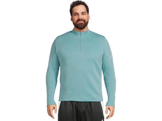 (取寄) アディダス ゴルフ メンズ アルティメット365 DWR テクスチャー クォーター-ジップ プルオーバー adidas Golf men Ultimate365 Dwr Textured Quarter-zip Pullover Mint Tone