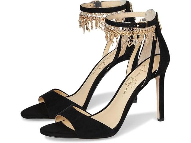 (取寄) ジェシカ シンプソン レディース チェイン メダリオン ヒールド サンダル Jessica Simpson women Jetser Chain Medallion Heeled Sandals Black