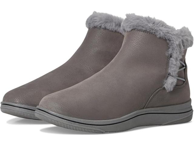 (取寄) クラークス レディース ブリーズ ファー Clarks women Breeze Fur Dark Grey Combi Textile