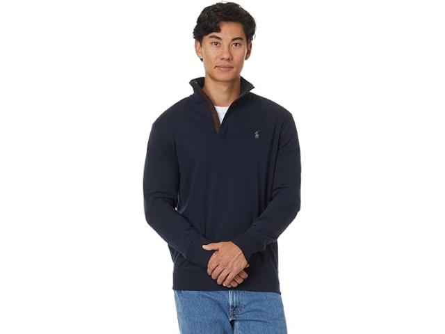 (取寄) ラルフローレン メンズ ラグジュアリー ジャージ クォーター-ジップ プルオーバー Polo Ralph Lauren men Luxury Jersey Quarter-Zip Pullover Aviator Navy