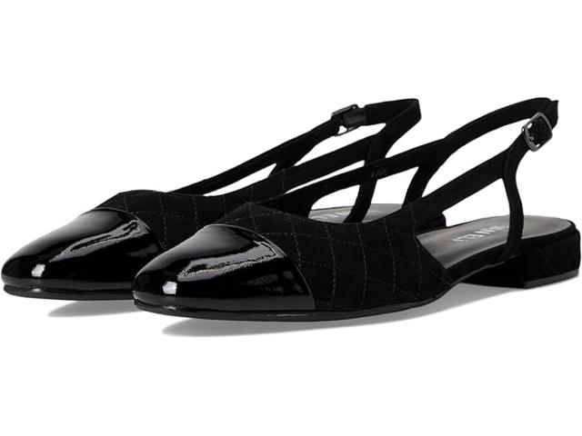 (取寄) ヴァネリ レディース  Vaneli women Trill Black Suede/Patent