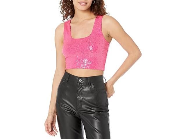 (取寄) コマンドー レディース シークイン クロップ トップ SEQ202 Commando women Sequin Crop Top SEQ202 Commando Pink