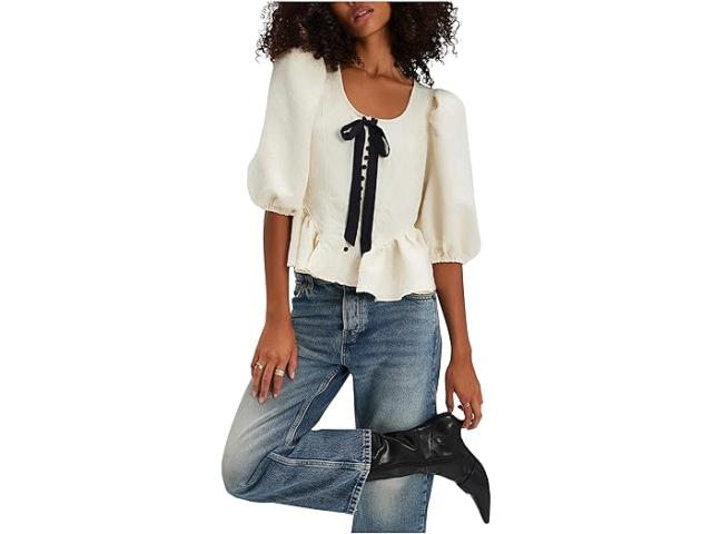 (取寄) フリーピープル レディース パメラ ボウ トップ Free People women Pamela Bow Top White Alyssum