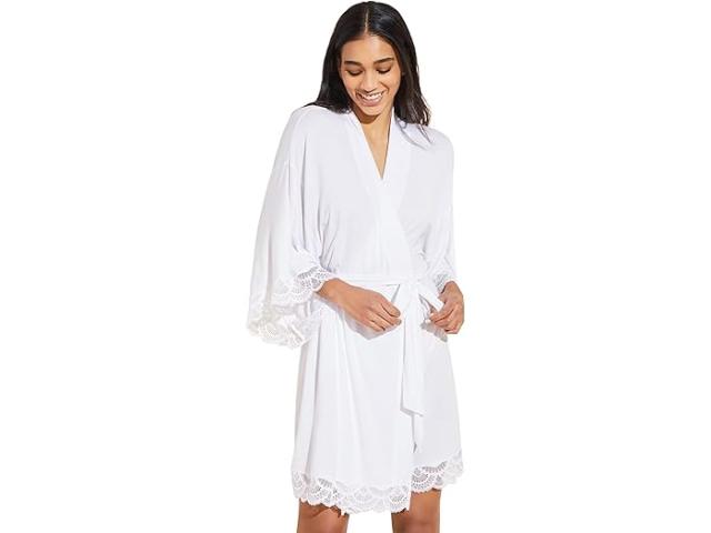 (取寄) エバージェイ レディース Mariana マドモアゼル キモノ ローブ Eberjey women Mariana Mademoiselle Kimono Robe White