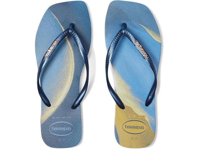 (取寄) ハワイアナス レディース スリム スクエア トレンディ サンダル Havaianas women Slim Square Trendy Sandals Navy Blue