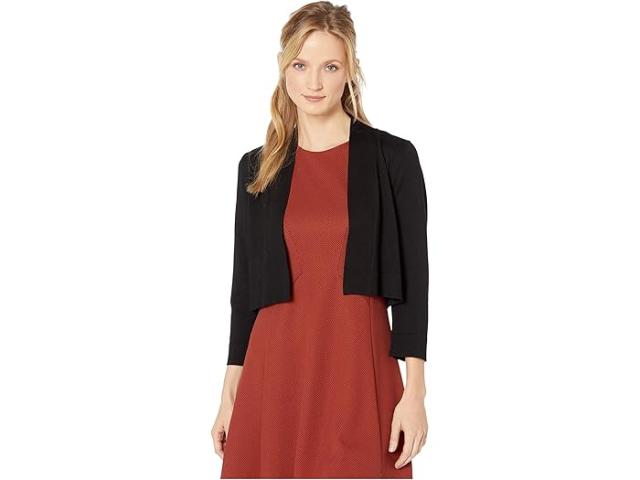 (取寄) カルバンクライン レディース ソリッド レーヨン ニット シュラッグ   women Solid Rayon Knit Shrug Black