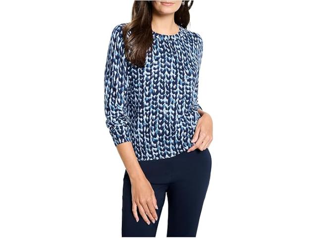 (取寄) ニックゾー レディース ニット ステッチ ピュア コットン セーター NIC+ZOE women Knit Stitch Pure Cotton Sweater Blue Multi