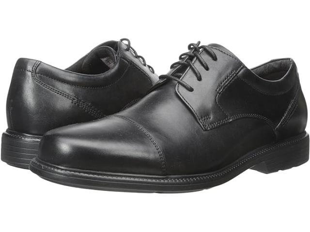 (取寄) ロックポート メンズ チャールズ ロード キャップ トゥ オックスフォード Rockport men Rockport Charles Road Cap Toe Oxford Black Leather