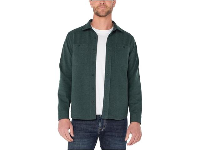 (取寄) リバプールロサンゼルス メンズ ニット ロング スリーブ ボタン アップ シャツ Liverpool Los Angeles men Knit Long Sleeve Button Up Shirt Spruce