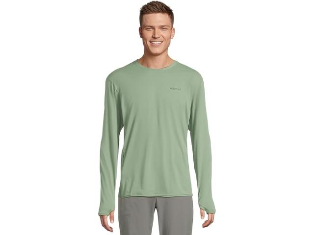 (取寄) マーモット メンズ クルー ロング スリーブ Marmot men AirExchange SolarShield Crew Long Sleeve Agate Green
