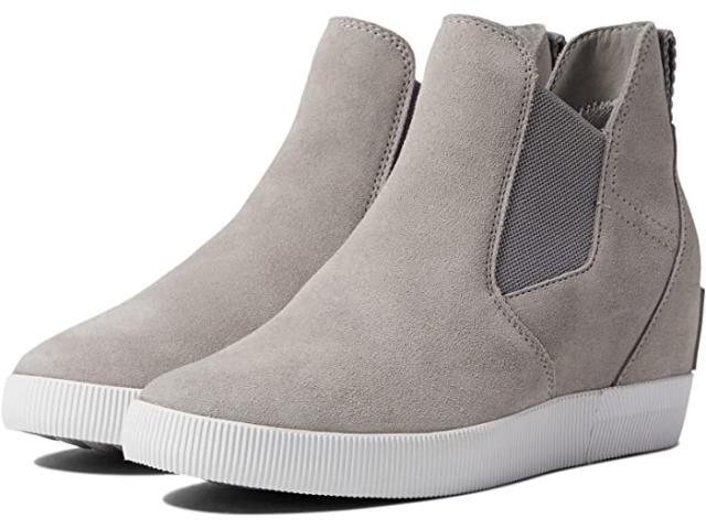 (取寄) ソレル レディース アウト n アバウト スリッポン ウェッジ リ SOREL women Out N About Slip-On Wedge II Chrome Grey/White