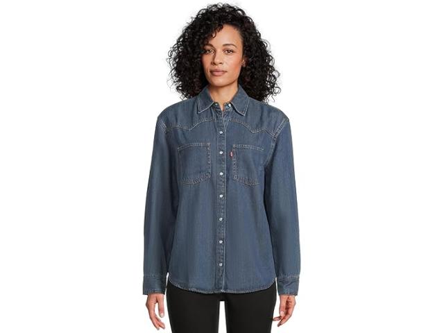 (取寄) リーバイス プレミアム レディース ウェスタン シャツ Levi's Premium women Teodora Western Shirt Air Space 5