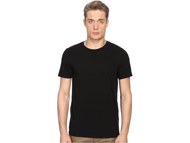 (取寄) ヴィンス メンズ ショート スリーブ ピマ コットン クルー ネック シャツ Vince men Short Sleeve Pima Cotton Crew Neck Shirt Black