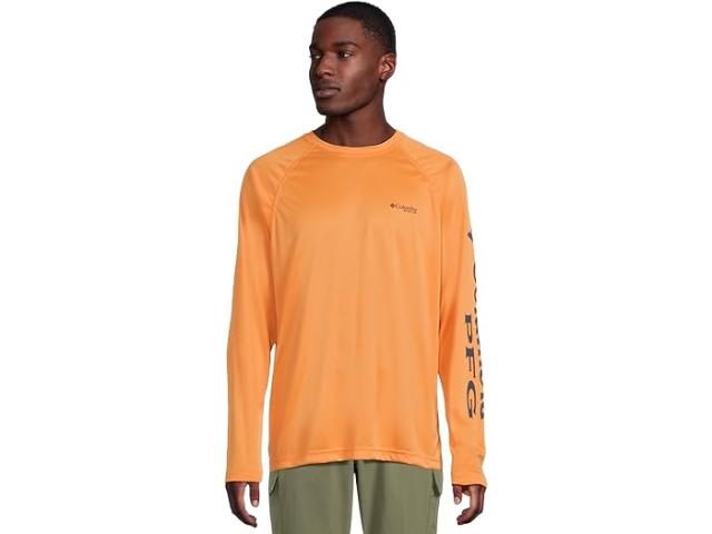 (取寄) コロンビア メンズ ターミナル タックル ヘザー ロング スリーブ シャツ Columbia men Terminal Tackle Heather Long Sleeve Shirt Summer Orange Heather/Carbon Logo