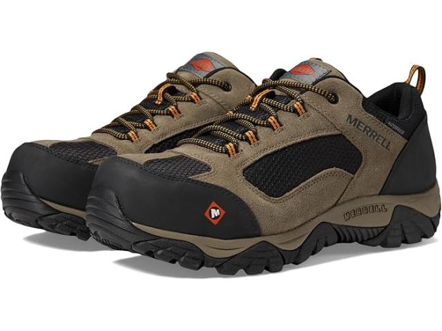 (取寄) メレル ワーク メンズ モアブ オンセット ウォータープルーフ コンポジット トゥ Merrell Work men Moab Onset Waterproof Composite Toe Walnut