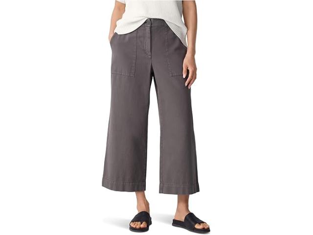 (取寄) アイリーン フィッシャー レディース ガーメント ダイ ユーティリティ コットン ワイド クロップド パンツ Eileen Fisher women Garment Dyed Utility Cotton Wide Cropped Pant Rye