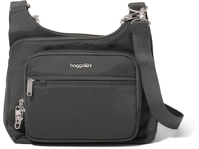 (取寄) バッガリーニ レディース セキュルテックス アンチ-シーフ クロスオーバー クロスボディ Baggallini women Securtex Anti-theft Crossover Crossbody Charcoal