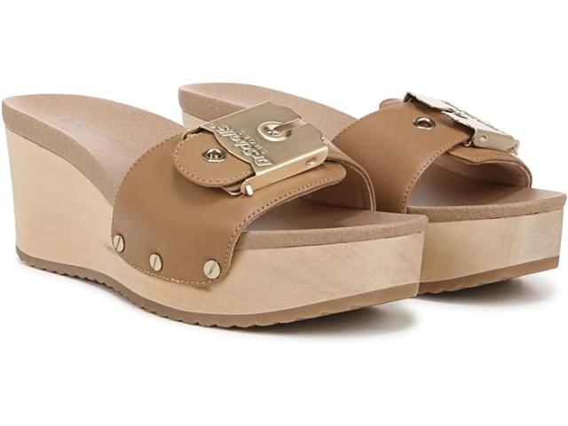 (取寄) ドクターショール レディース オリジナル ライフ スライド サンダル Dr. Scholl's women Dr. Scholl's Original Life Slide Sandal Tan Leather
