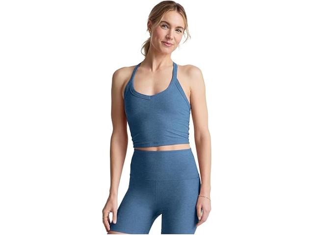 (取寄) ビヨンドヨガ レディース スペースダイ オン ザ アップ クロップド タンク Beyond Yoga women Spacedye On The Up Cropped Tank Washed Denim