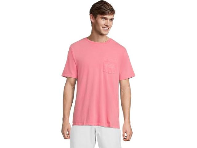 (取寄) ヴィンヤードヴァインズ メンズ アウトラインド サーフ ロゴ ショート スリーブ ティー Vineyard Vines men Outlined Surf Logo Short Sleeve Tee Sunset Pink