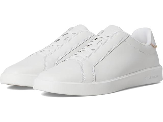 (取寄) コールハーン メンズ グランド クロスコート デイリー LTT スリッポン スニーカー Cole Haan men Grand Crosscourt Daily Ltt Slip-On Sneakers Optic White/Natural Vachetta