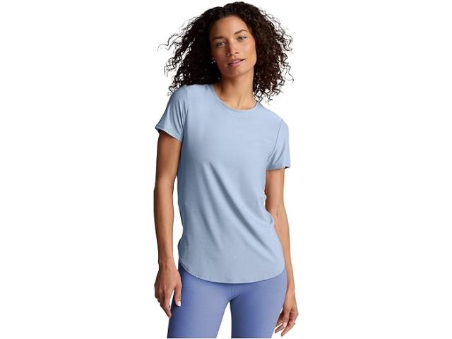 (取寄) ビヨンドヨガ レディース フェザーウェイト オン ザ ダウン ロウ ティー Beyond Yoga women Featherweight On The Down Low Tee Blue Zen Heather