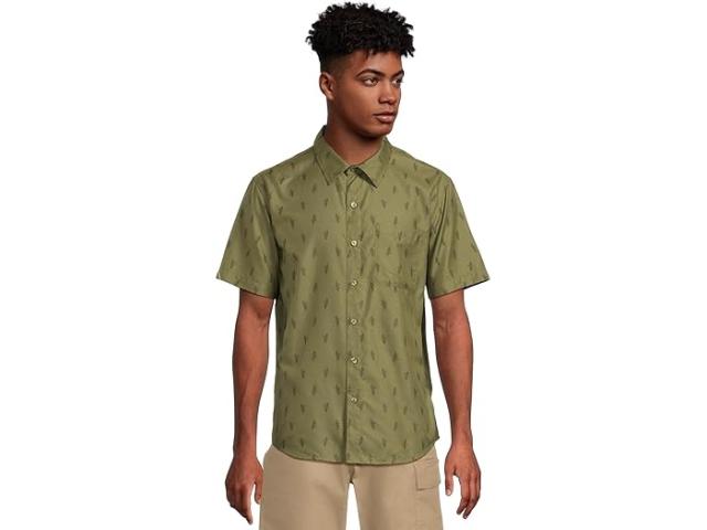 (取寄) マーモット メンズ ノベルティ ショート スリーブ シャツ Marmot men AirExchange Novelty Short Sleeve Shirt Olive Grove Leaf