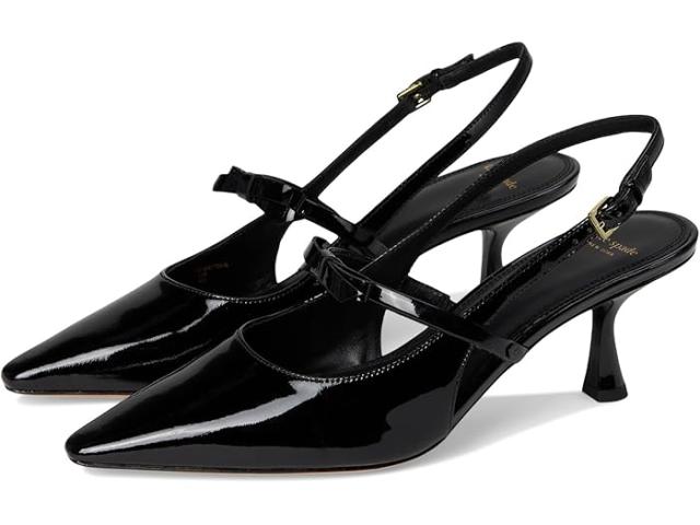 (取寄) ケイトスペード レディース カロリナ スリングバック キトン ヒール Kate Spade New York women Carolina Slingback Kitten Heel Black