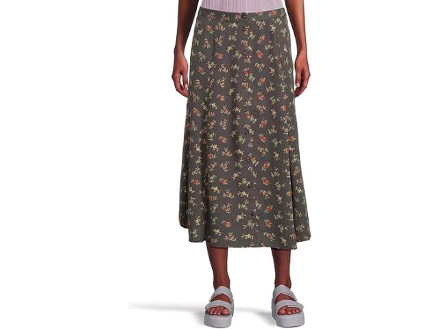 (取寄) トードアンドコー レディース マンザナ パネル ミディ スカート Toad&Co women Manzana Paneled Midi Skirt Soot Graphic Print