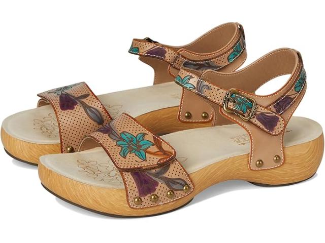 (取寄) ラルティストバイスプリングステップ レディース  L'Artiste by Spring Step women Dakoa Beige Multi