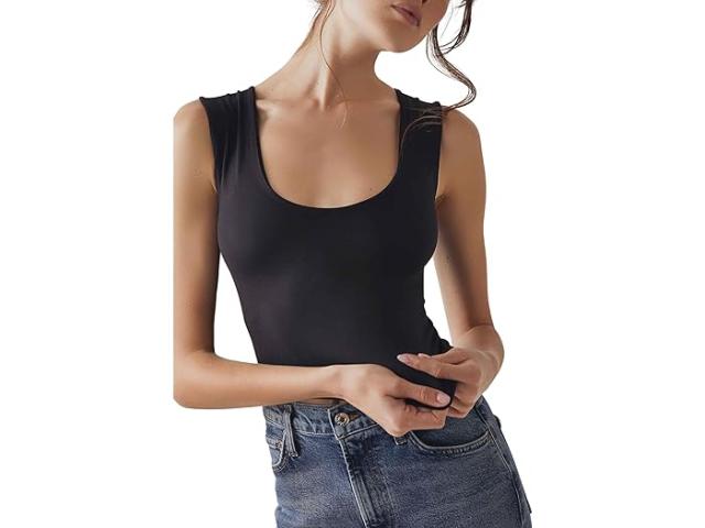 (取寄) フリーピープル レディース クリーン ラインズ マッスル カミ Free People women Free People Clean Lines Muscle Cami Black