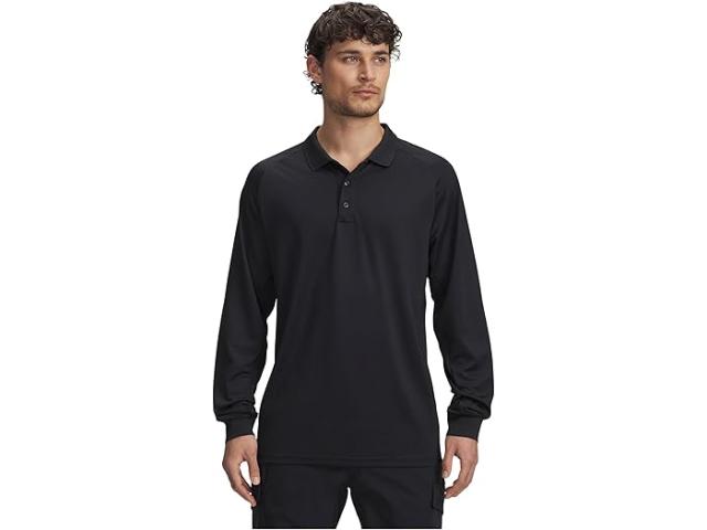 (取寄) アンダーアーマー メンズ タクティカル パフォーマンス ロング スリーブ ポロ Under Armour men Tactical Performance Long Sleeve Polo Black/Black