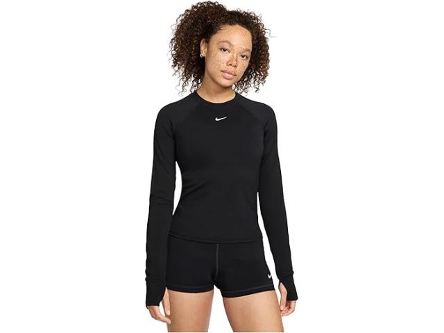 (取寄) ナイキ レディース プロ ドライ-フィット ロング スリーブ トップ Nike women Pro Dri-FIT Long Sleeve Top Black/White