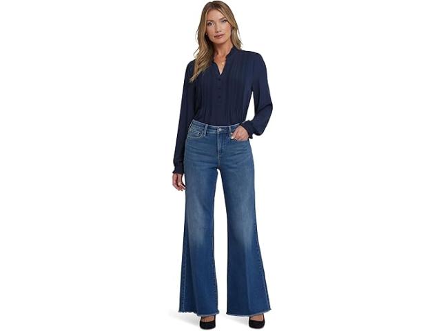 (取寄) エヌワイディージェイ レディース ミア パラッツォ ジーンズ フレイド ヘムス NYDJ women Mia Palazzo Jeans Frayed Hems Romantic Indigo