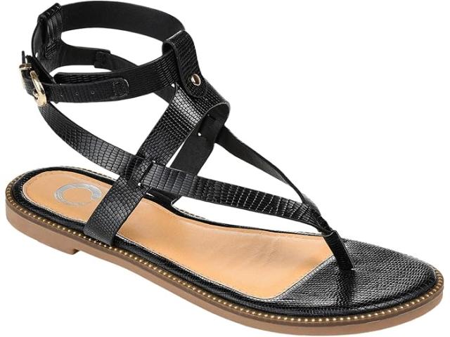 (取寄) ジュルネ コレクション レディース コンフォート フォーム タンジー サンダル Journee Collection women Comfort Foam Tangie Sandal Black
