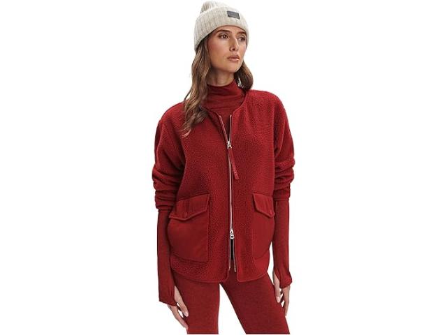 (取寄) バーリー レディース マリナ カラーレス フリース Varley women Marina Collarless Fleece Red Dahlia
