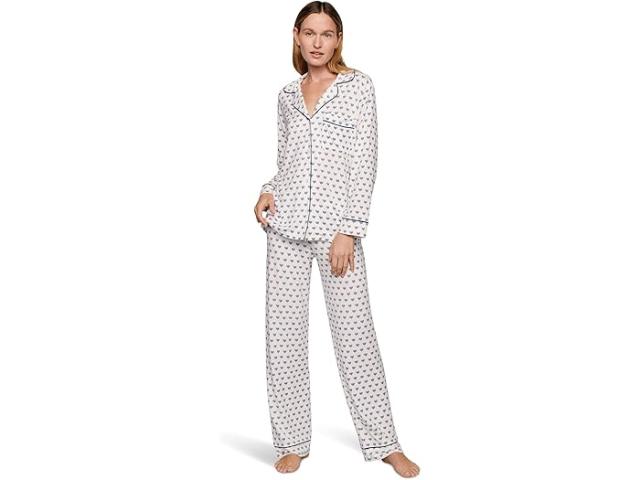 (取寄) エバージェイ レディース ジゼル プリンテッド ロング Pj セット Eberjey women Gisele Printed Long Pj Set Hannukah Glow Nouvean Navy/Ny
