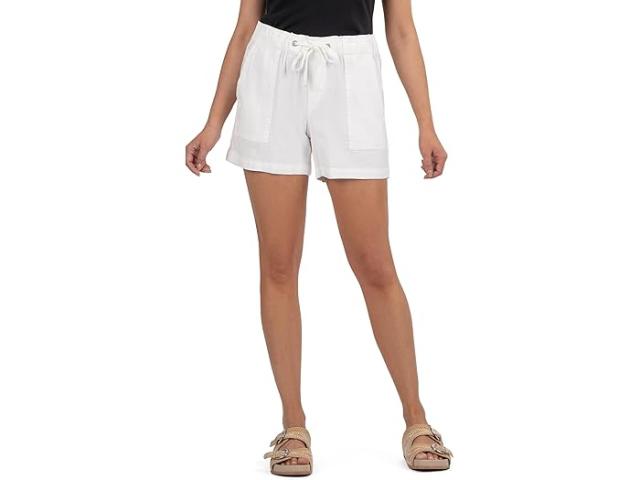 (取寄) カット フロム ザ クロス レディース ショーツ ウィズ ポークチョップ ポケッツ KUT from the Kloth women Katana-Drawstring Shorts with Porkchop Pockets White