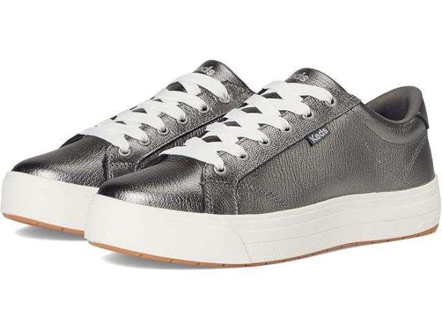 (取寄) ケッズ レディース パーク レース アップ Keds women Park Lace Up Gunl llic Leather