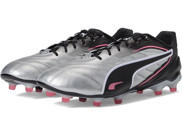 (取寄) プーマ レディース キング プロ アーティフィシャル グランド サッカー クリーツ PUMA women King Pro Firm, Artificial Ground Soccer Cleats Puma Silver-Puma Black-Sun Struck-Puma White
