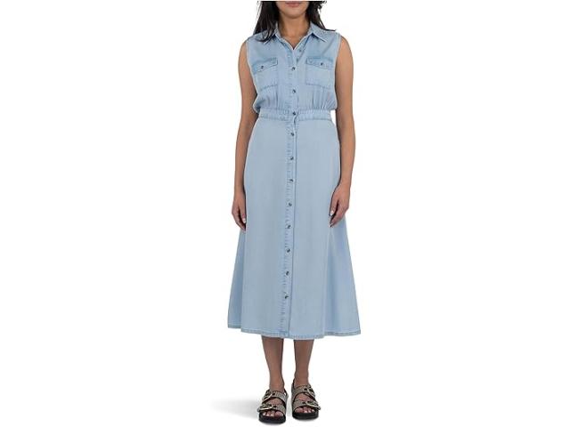 (取寄) カット フロム ザ クロス レディース ドロシー ボタン ダウン ドレス KUT from the Kloth women Dorothy Button Down Dress Light Wash