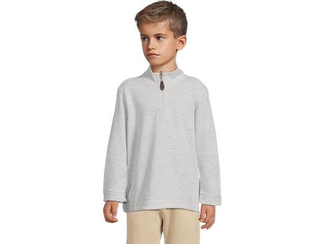 (取寄) ジョンストン&マーフィー キッズ リバーシブル ソリッド クオーター ジップ (ビッグ キッド) Johnston & Murphy Kids Reversible Solid Quarter Zip (big Kid) White/Storm